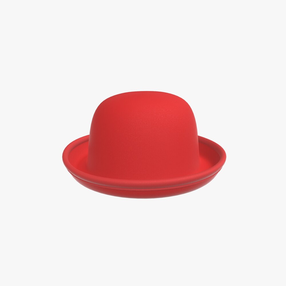 Red Bowler Hat 3D 모델 - 다운로드 모자 on 3DModels.org