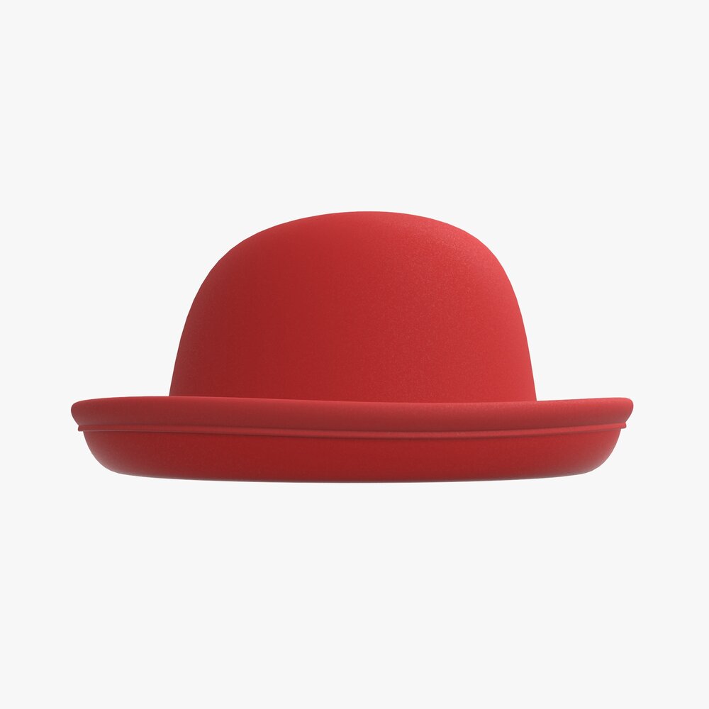 Red Bowler Hat 3D 모델 - 다운로드 모자 on 3DModels.org