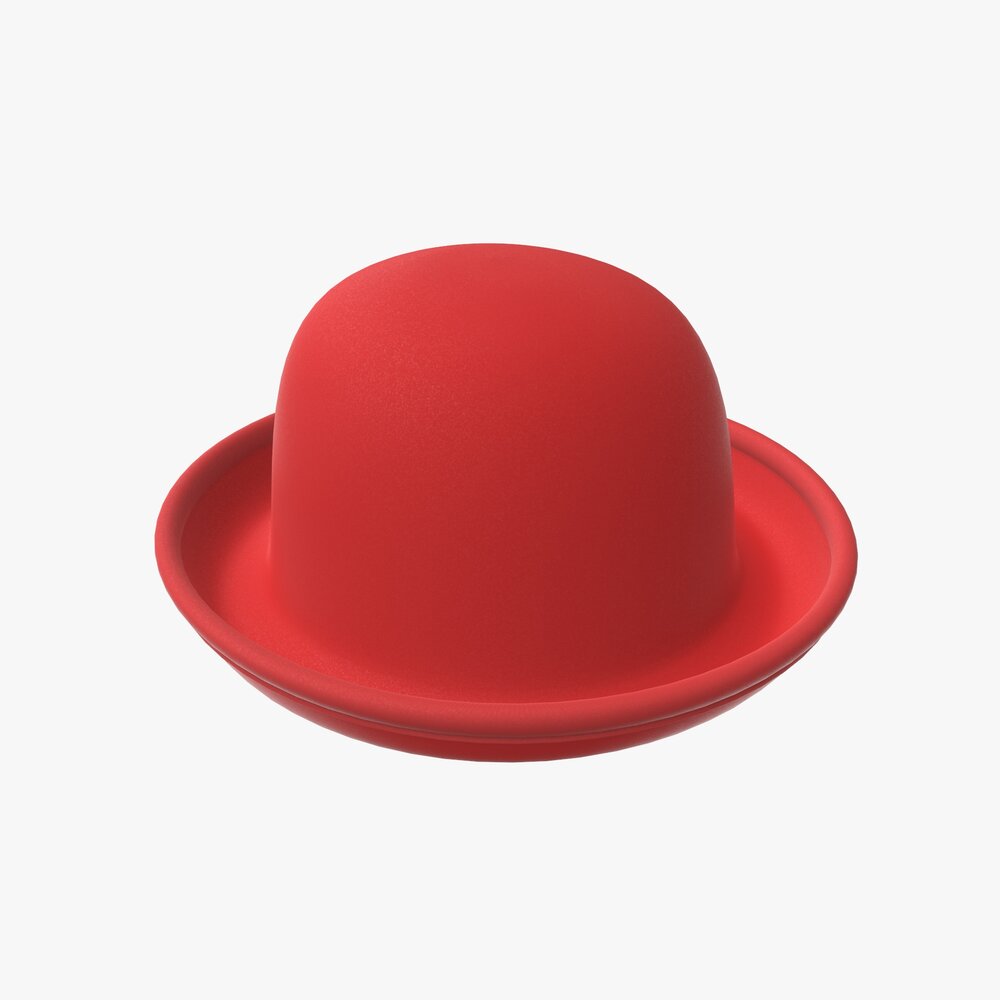 Red Bowler Hat 3D 모델 - 다운로드 모자 on 3DModels.org