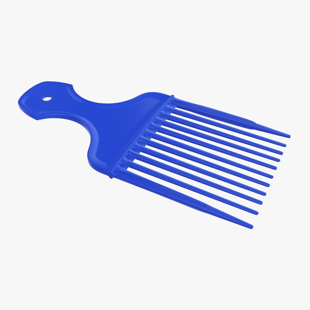 Afro Pick Hair Comb Hairdresser 3D model - Download Health and Beauty ...