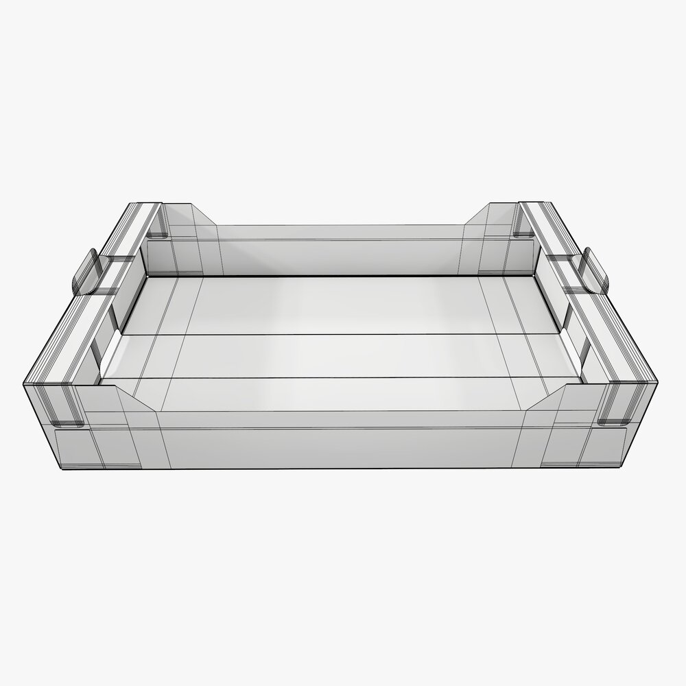 Cardboard Retail Tray Box 03 3D model - Download Mockup on 3DModels.org