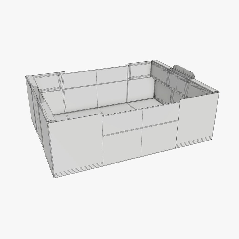 Cardboard Retail Tray Box 05 3D model - Download Mockup on 3DModels.org