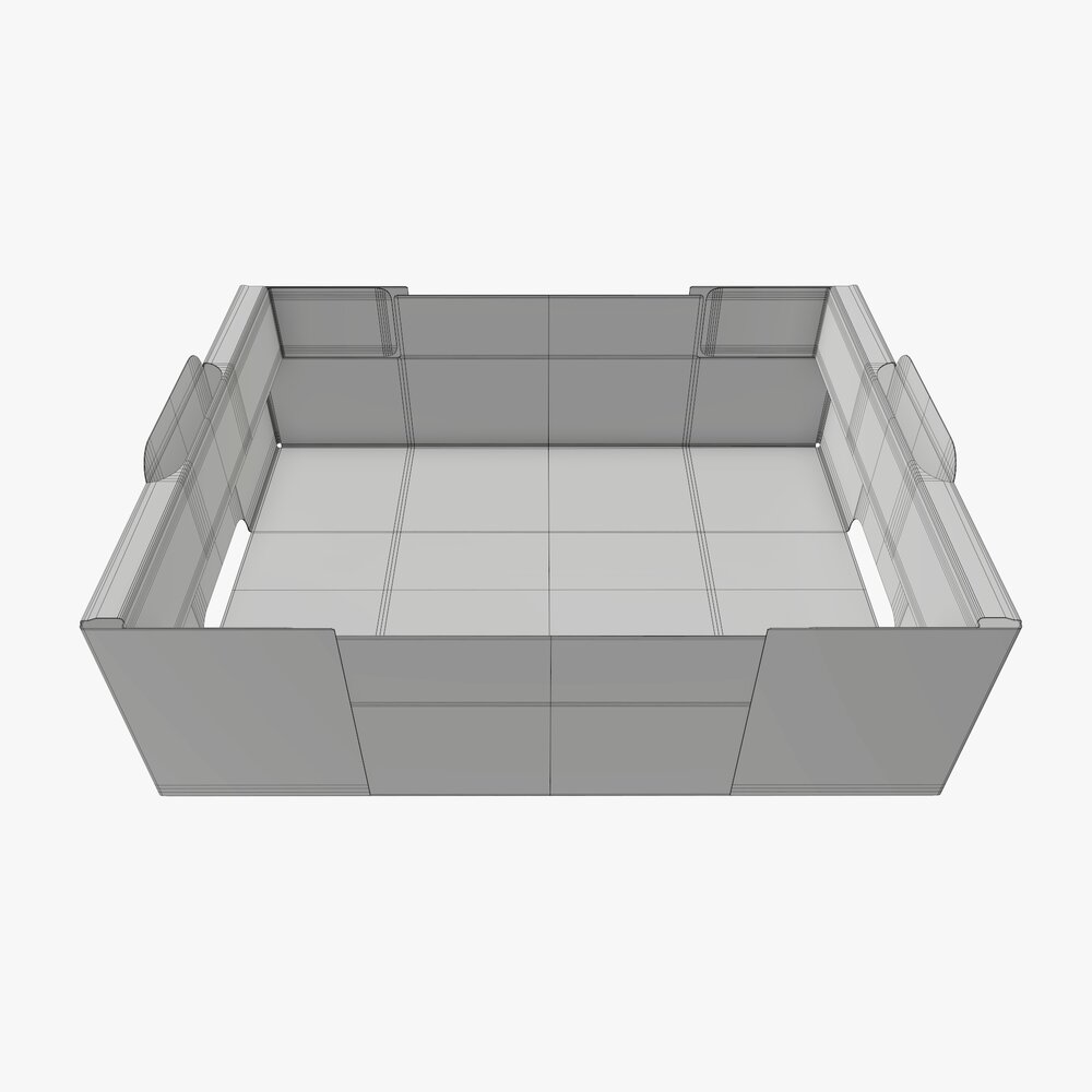 Cardboard Retail Tray Box 05 3D model - Download Mockup on 3DModels.org