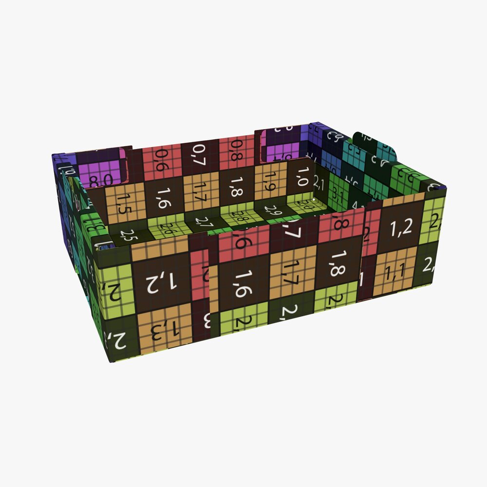 Cardboard Retail Tray Box 05 3D model - Download Mockup on 3DModels.org