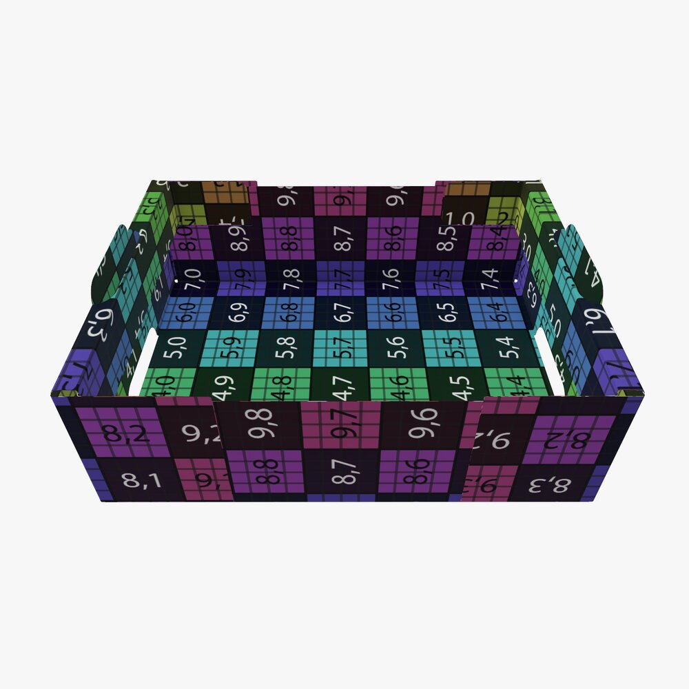 Cardboard Retail Tray Box 05 3D model - Download Mockup on 3DModels.org
