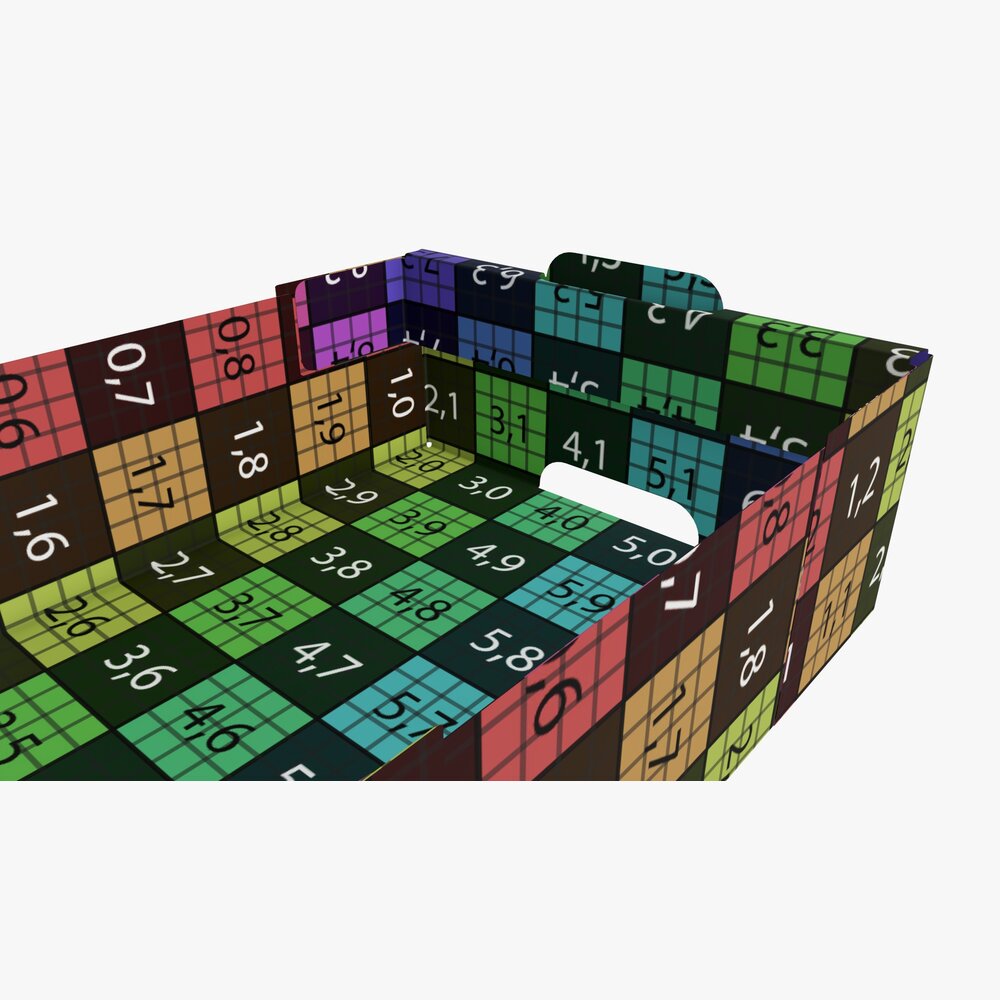 Cardboard Retail Tray Box 05 3D model - Download Mockup on 3DModels.org