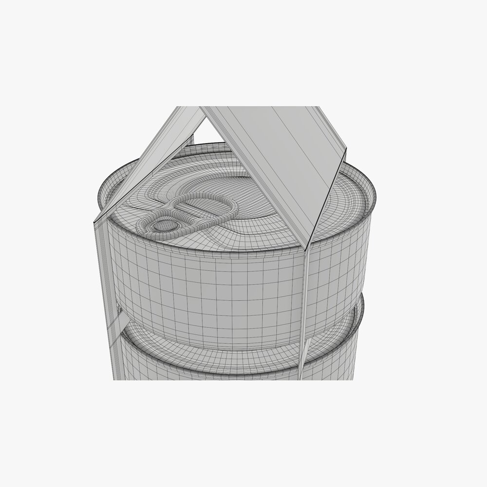 Food Tin Can Carrier Package 3D model - Download Mockup on 3DModels.org