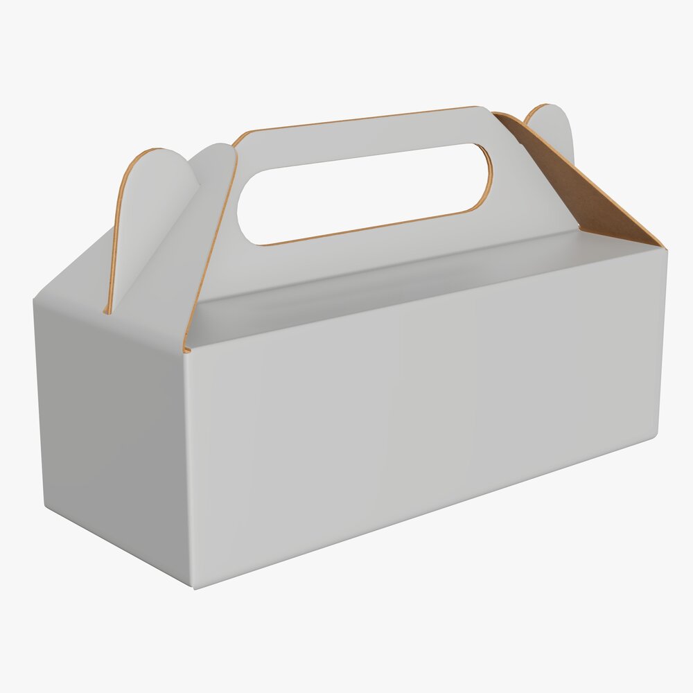 Caja de Cartón con Asa Para Transportar Modelo 3D - Descargar Maqueta ...