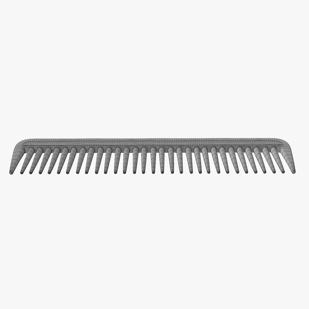Hair Comb Plastic Type 3 3D model - Download Health and Beauty on ...