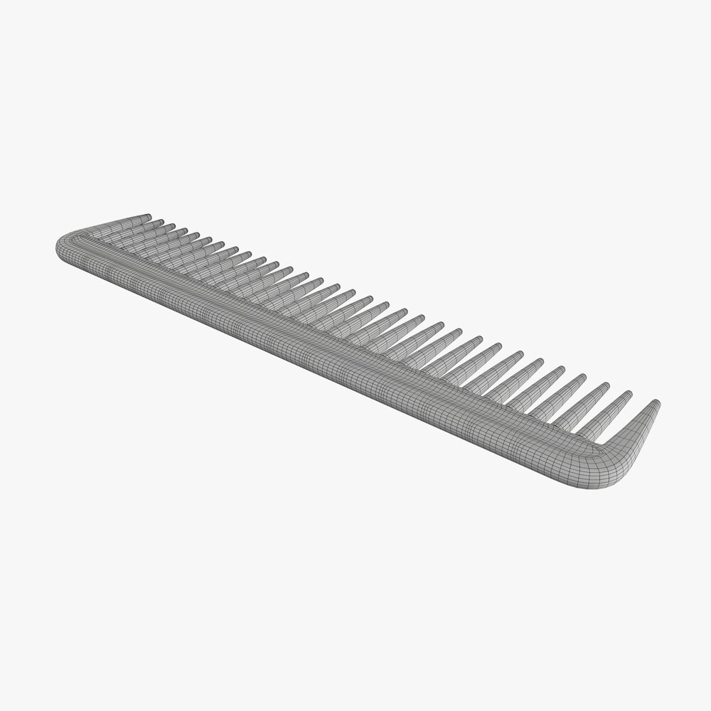 Hair Comb Plastic Type 3 3D model - Download Health and Beauty on ...