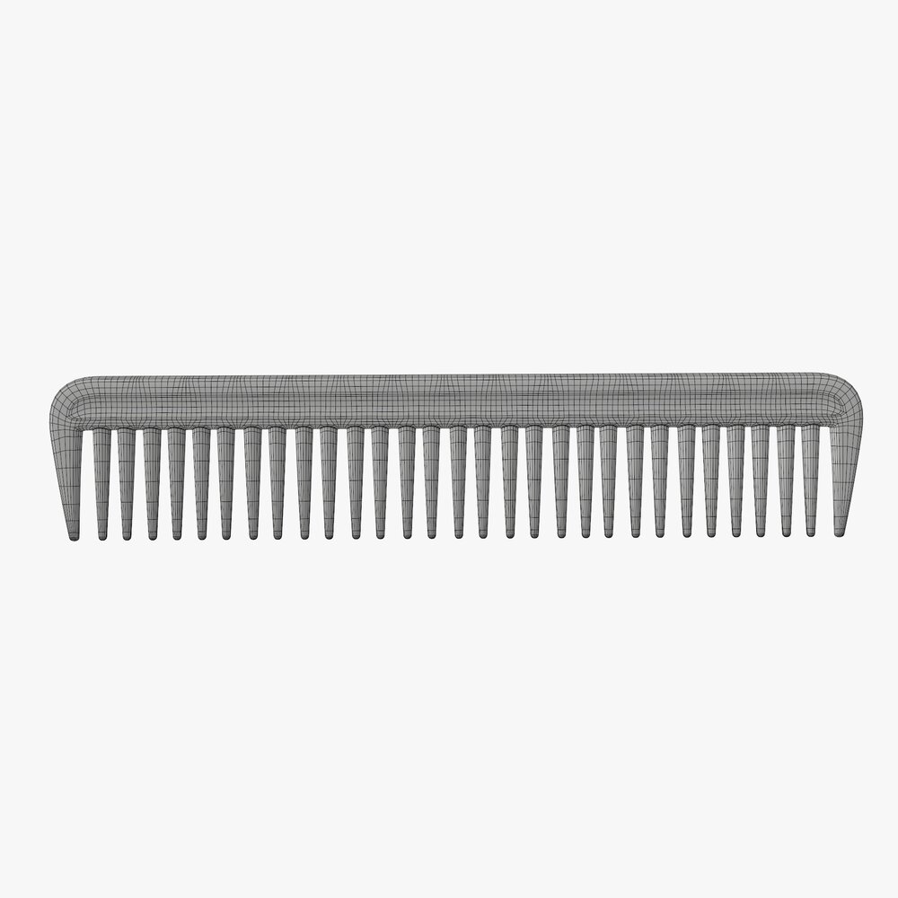 Hair Comb Plastic Type 3 3D model - Download Health and Beauty on ...
