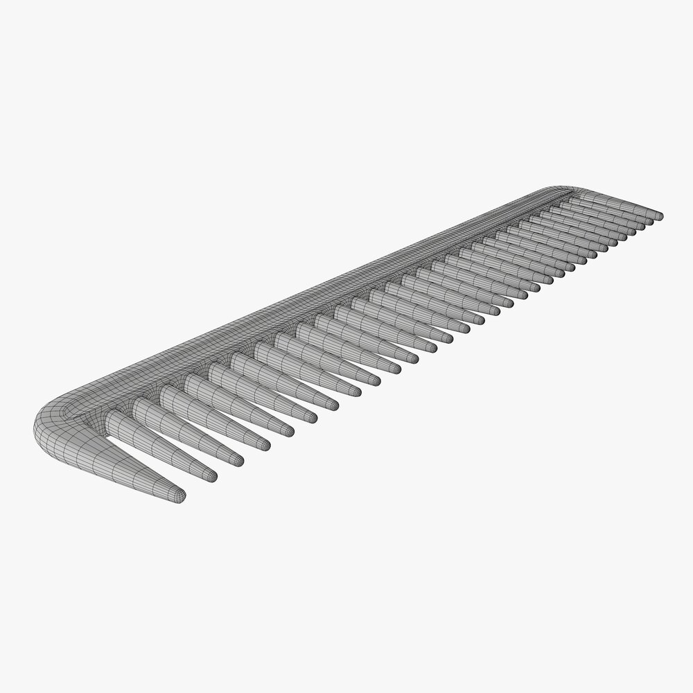 Hair Comb Plastic Type 3 3D model - Download Health and Beauty on ...