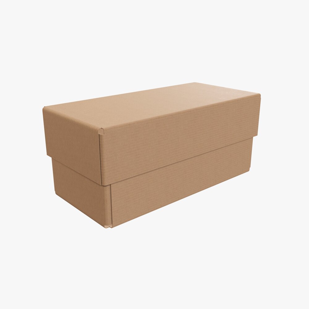 Lid And Try Cardboard Box 01 3D model - Download Mockup on 3DModels.org