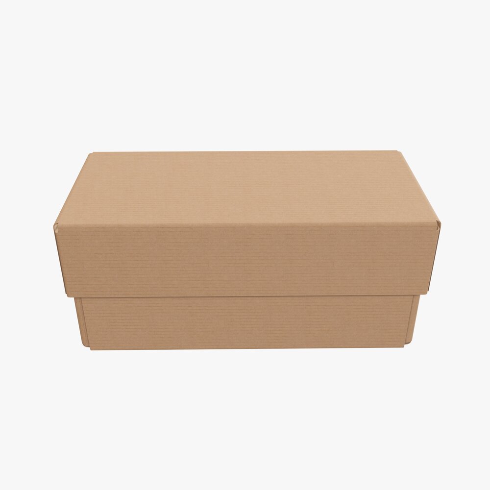 Lid And Try Cardboard Box 01 3D model - Download Mockup on 3DModels.org