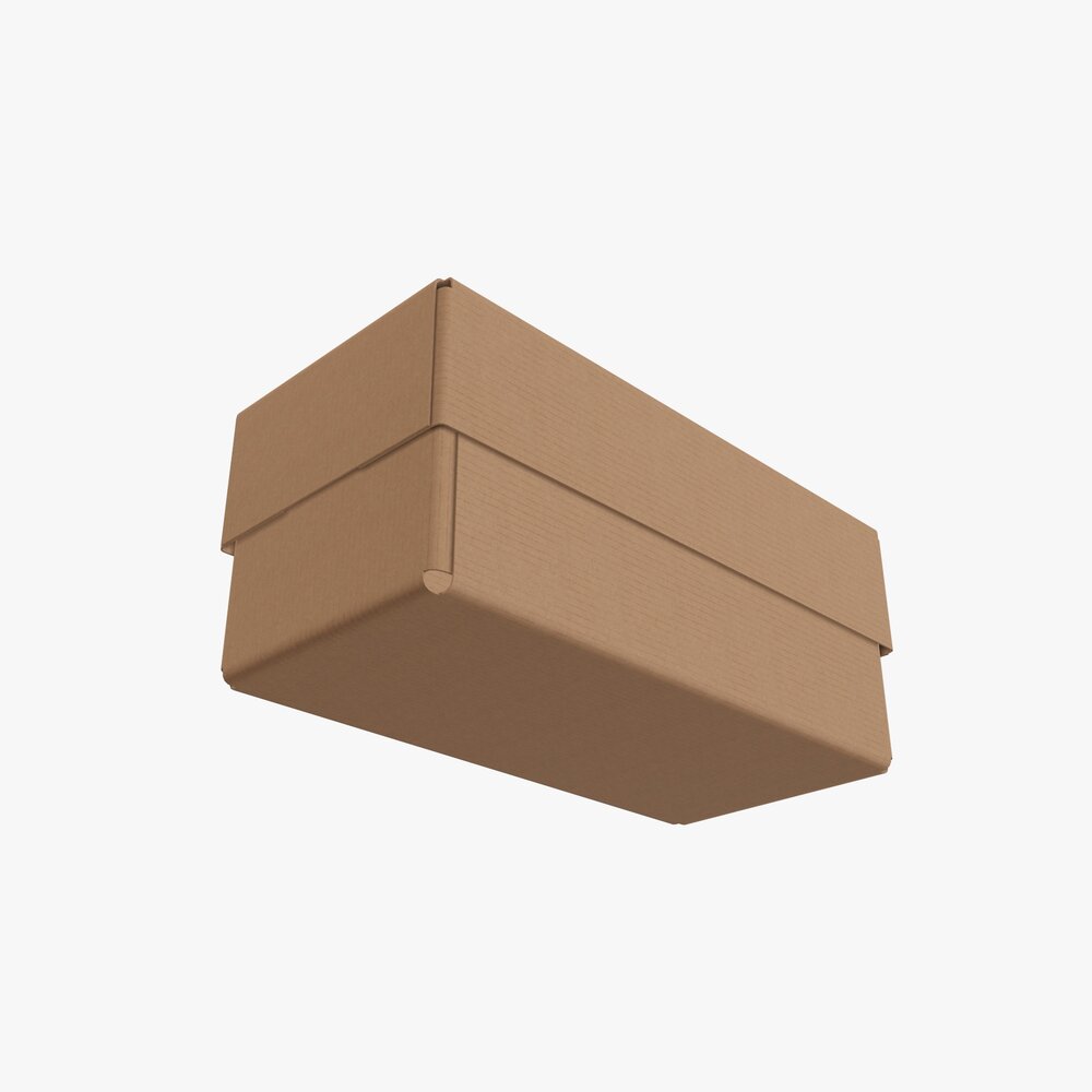 Lid And Try Cardboard Box 01 3D model - Download Mockup on 3DModels.org