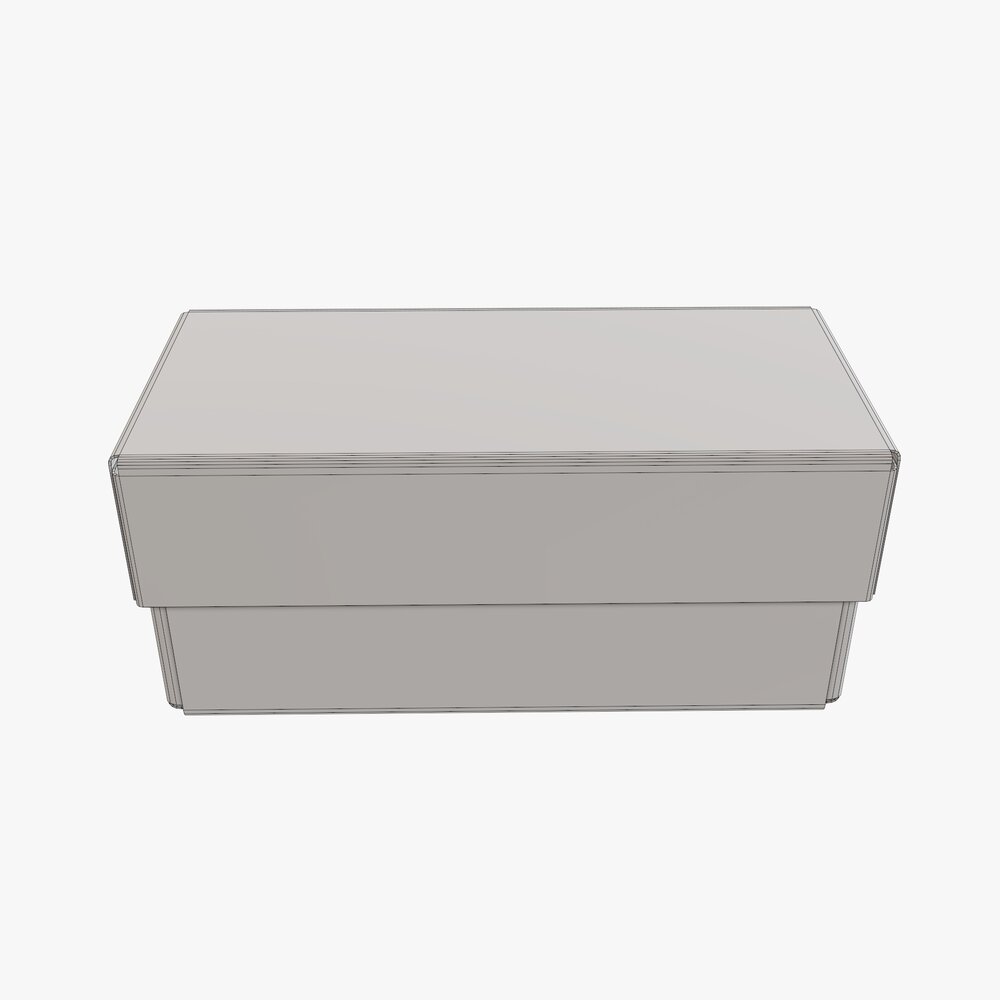 Lid And Try Cardboard Box 01 3D model - Download Mockup on 3DModels.org