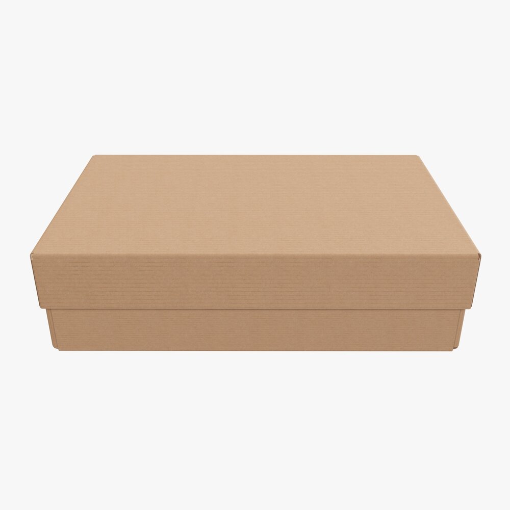 Lid And Try Cardboard Box 03 3D model - Download Mockup on 3DModels.org