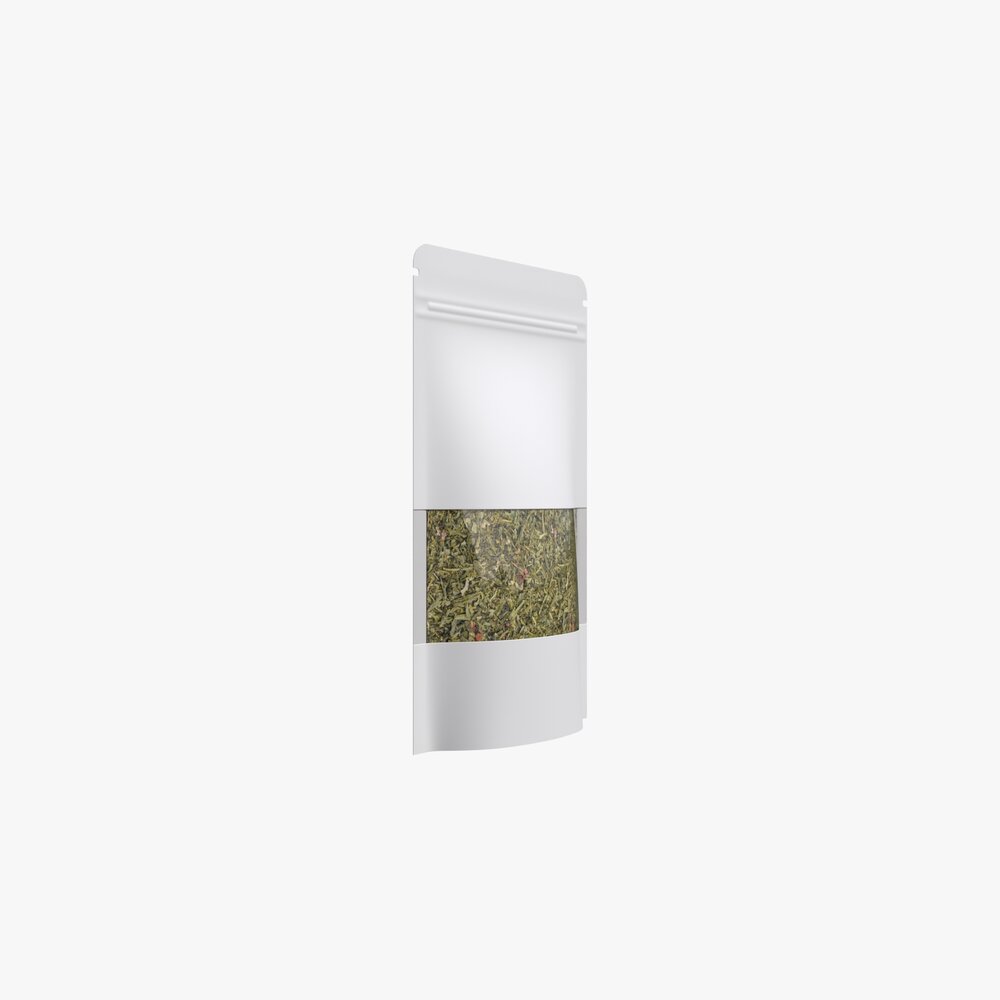 Plastic Food Pouch Bag With Tea 3D model - Download Mockup on 3DModels.org
