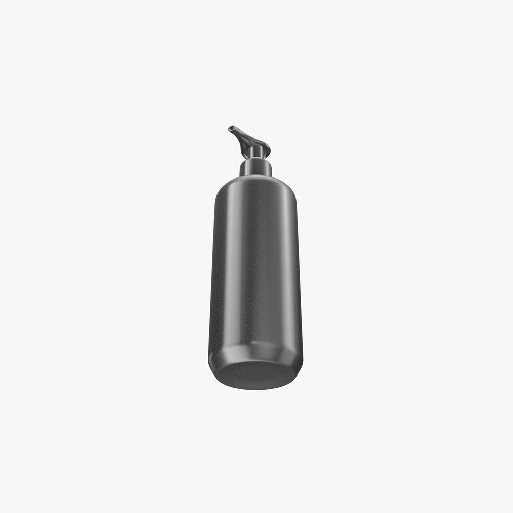 Plastic Shampoo Bottle With Dosator Type 2 3D model - Download Health ...