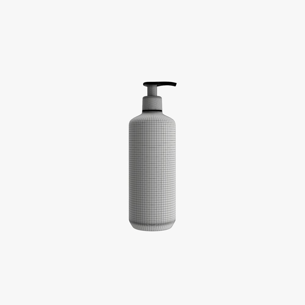 Plastic Shampoo Bottle With Dosator Type 2 3D model - Download Health ...