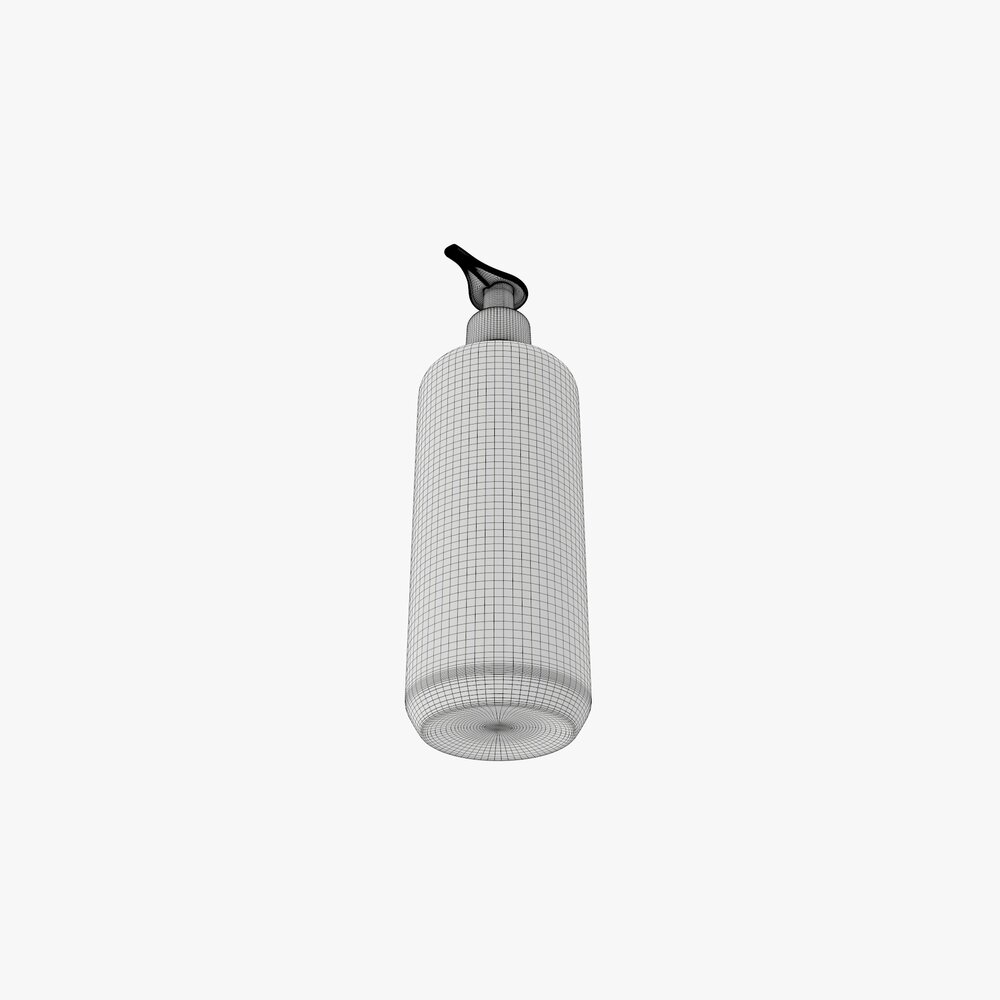 Plastic Shampoo Bottle With Dosator Type 2 3D model - Download Health ...