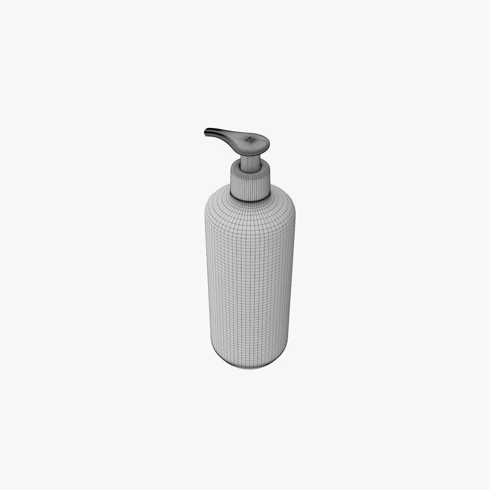 Plastic Shampoo Bottle With Dosator Type 2 3D model - Download Health ...