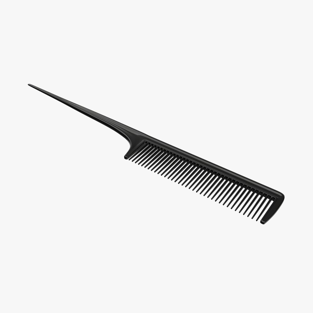 Rat Tail Hair Comb 3D model - Download Health and Beauty on 3DModels.org