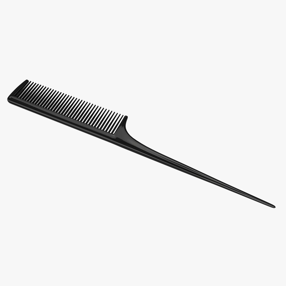 Rat Tail Hair Comb 3D model - Download Health and Beauty on 3DModels.org
