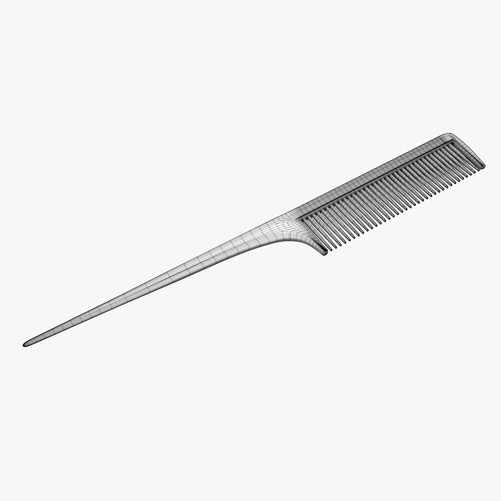 Rat Tail Hair Comb 3D model - Download Health and Beauty on 3DModels.org