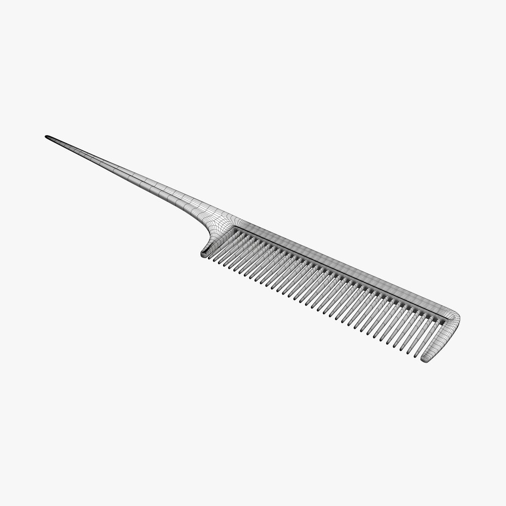 Rat Tail Hair Comb 3D model - Download Health and Beauty on 3DModels.org