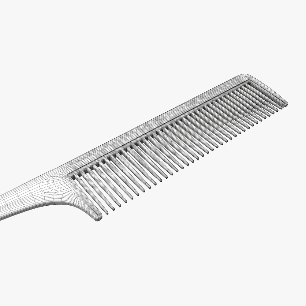 Rat Tail Hair Comb 3D model - Download Health and Beauty on 3DModels.org