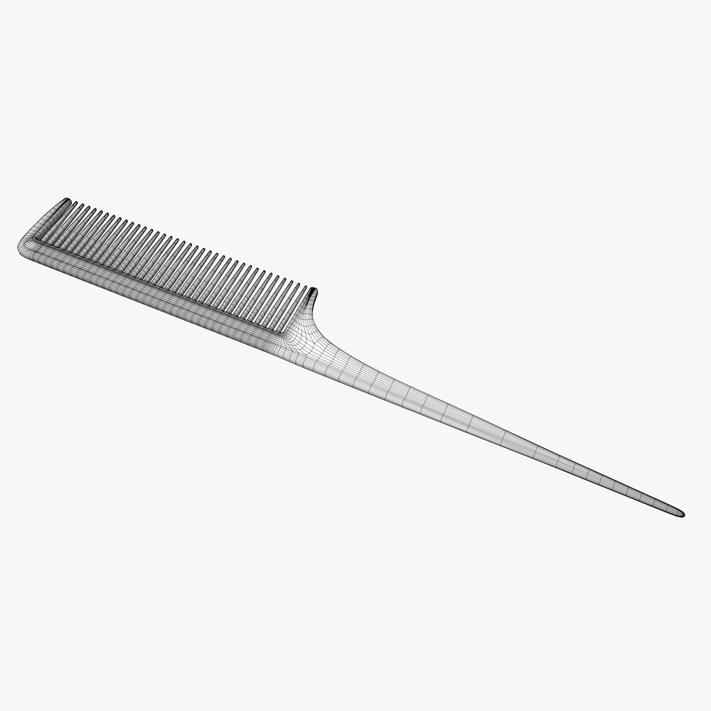 Rat Tail Hair Comb 3D model - Download Health and Beauty on 3DModels.org