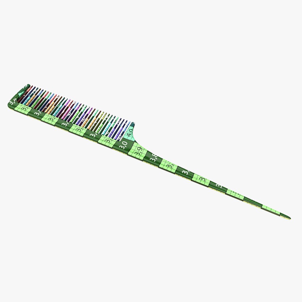 Rat Tail Hair Comb 3D model - Download Health and Beauty on 3DModels.org