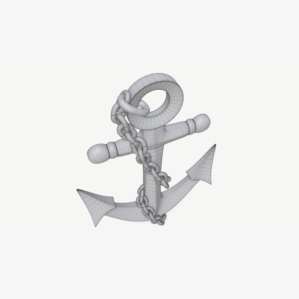 Wall Interior Decor Anchor With Chains Modelo 3D - Descargar Decoración ...