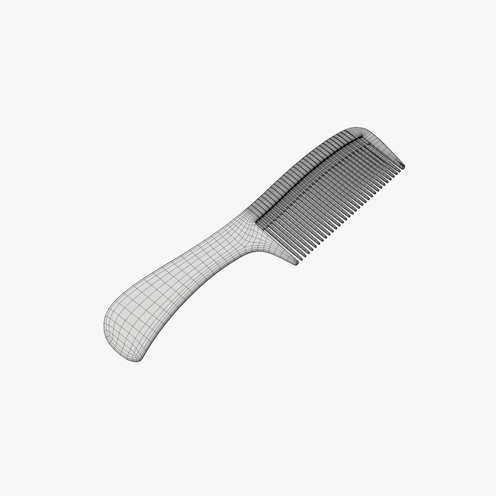 Wide Tooth Hair Comb 3D model - Download Health and Beauty on 3DModels.org