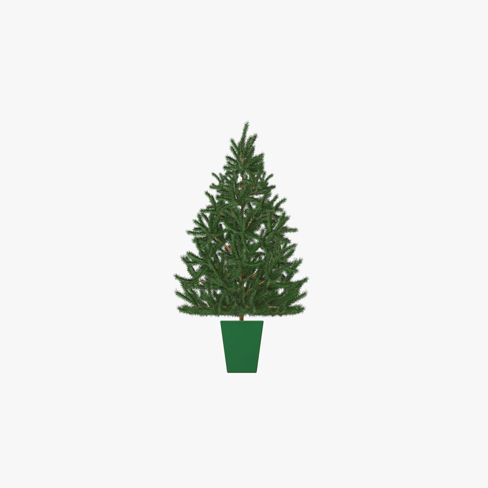 Artificial Fir Christmas Tree with Green Needles 3D model - Download ...