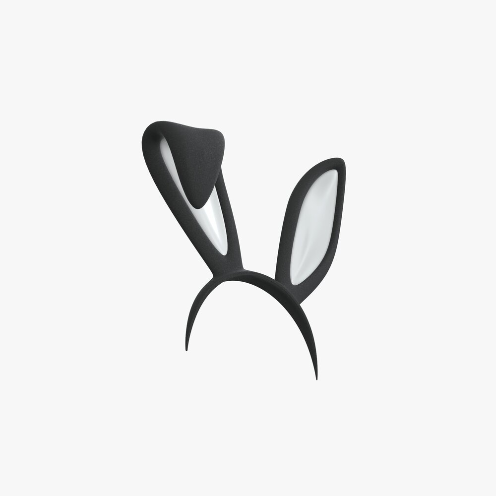 Headband Bunny Ears 3D model - Download Hats on 3DModels.org