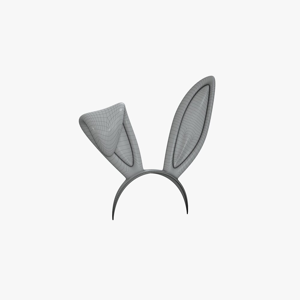 Headband Bunny Ears 3D model - Download Hats on 3DModels.org