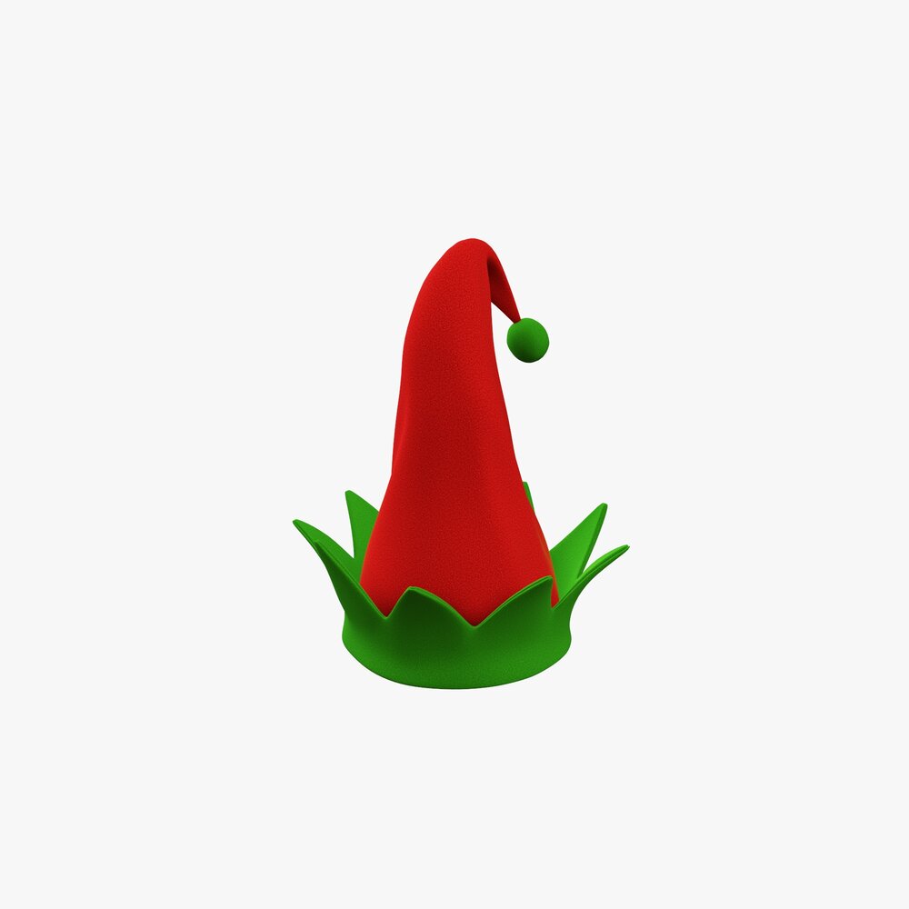 Elf Hat Simple 3D model - Download Hats on 3DModels.org