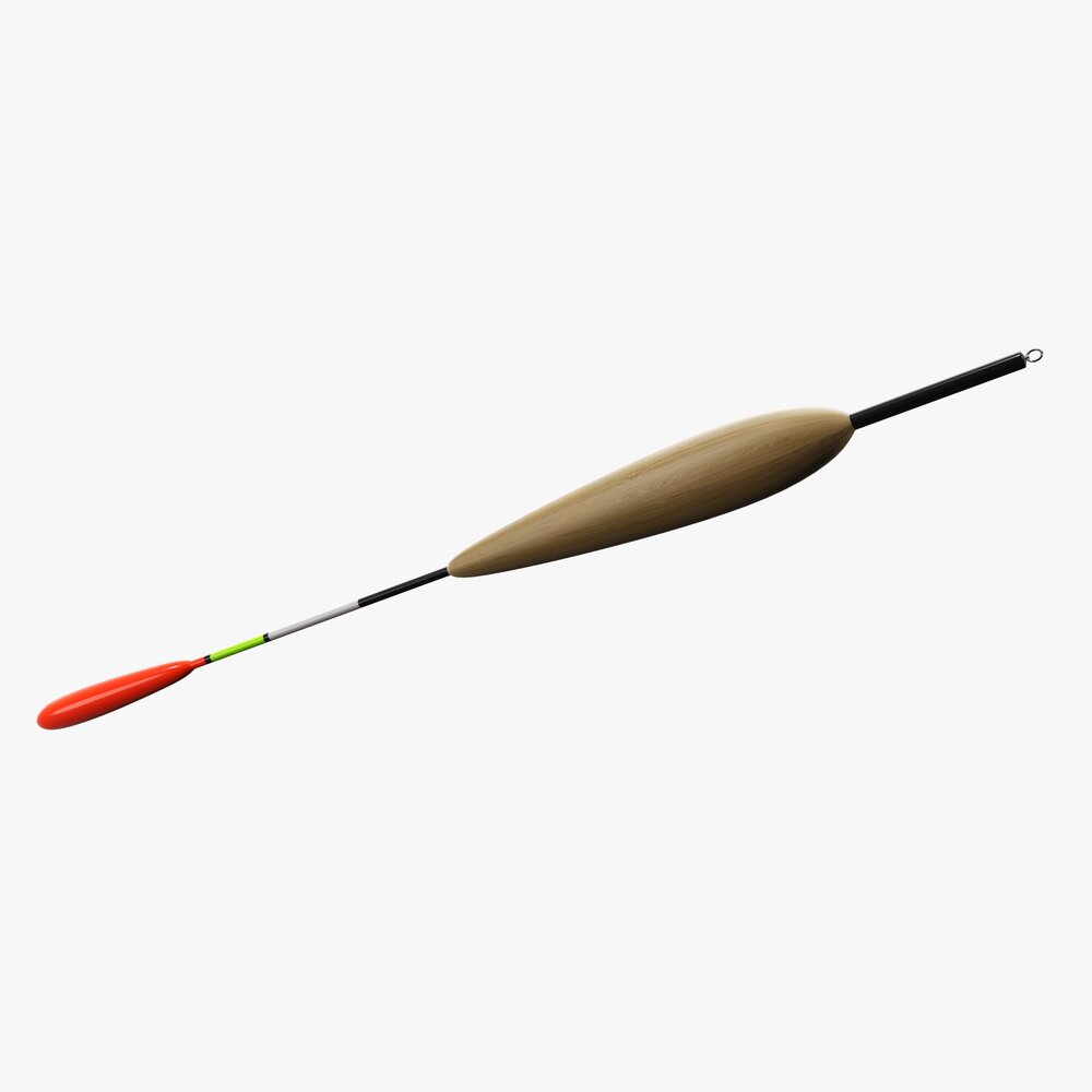 Wooden Fishing Float with Orange Tip 3D model - Download Hobbies on ...