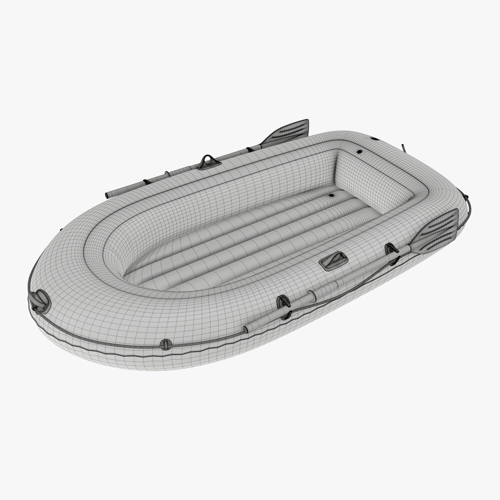 Inflatable Boat 04 V2 3D model - Download Rowboat on 3DModels.org