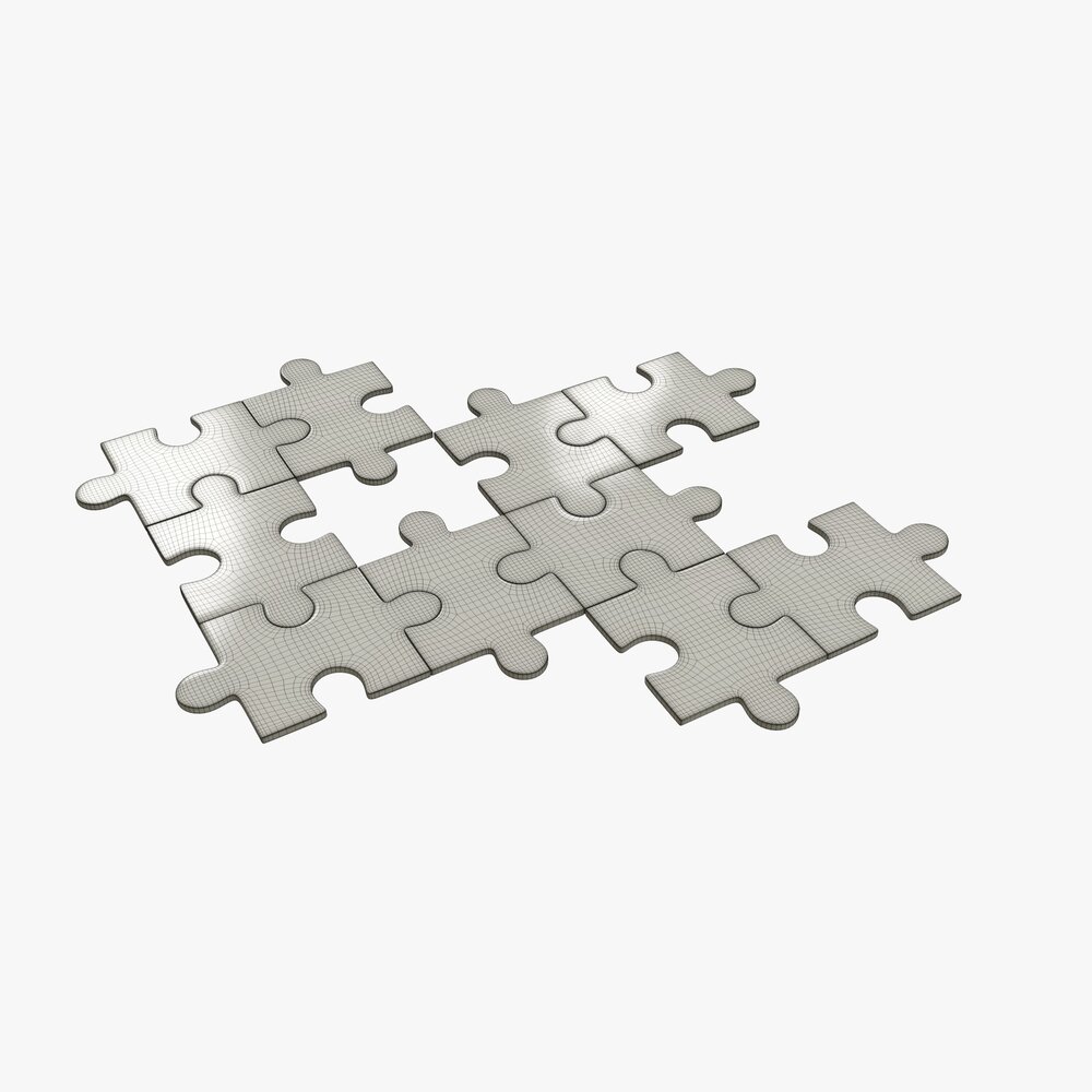 Jigsaw Puzzle 48 Pieces 3D model - Download Toys on 3DModels.org