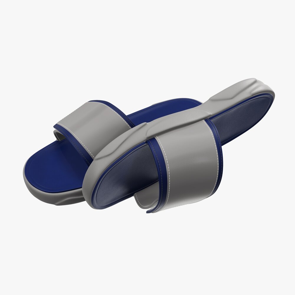 Mens Slides Footwear Sandals 01 V2 3D model - Download Shoes on ...