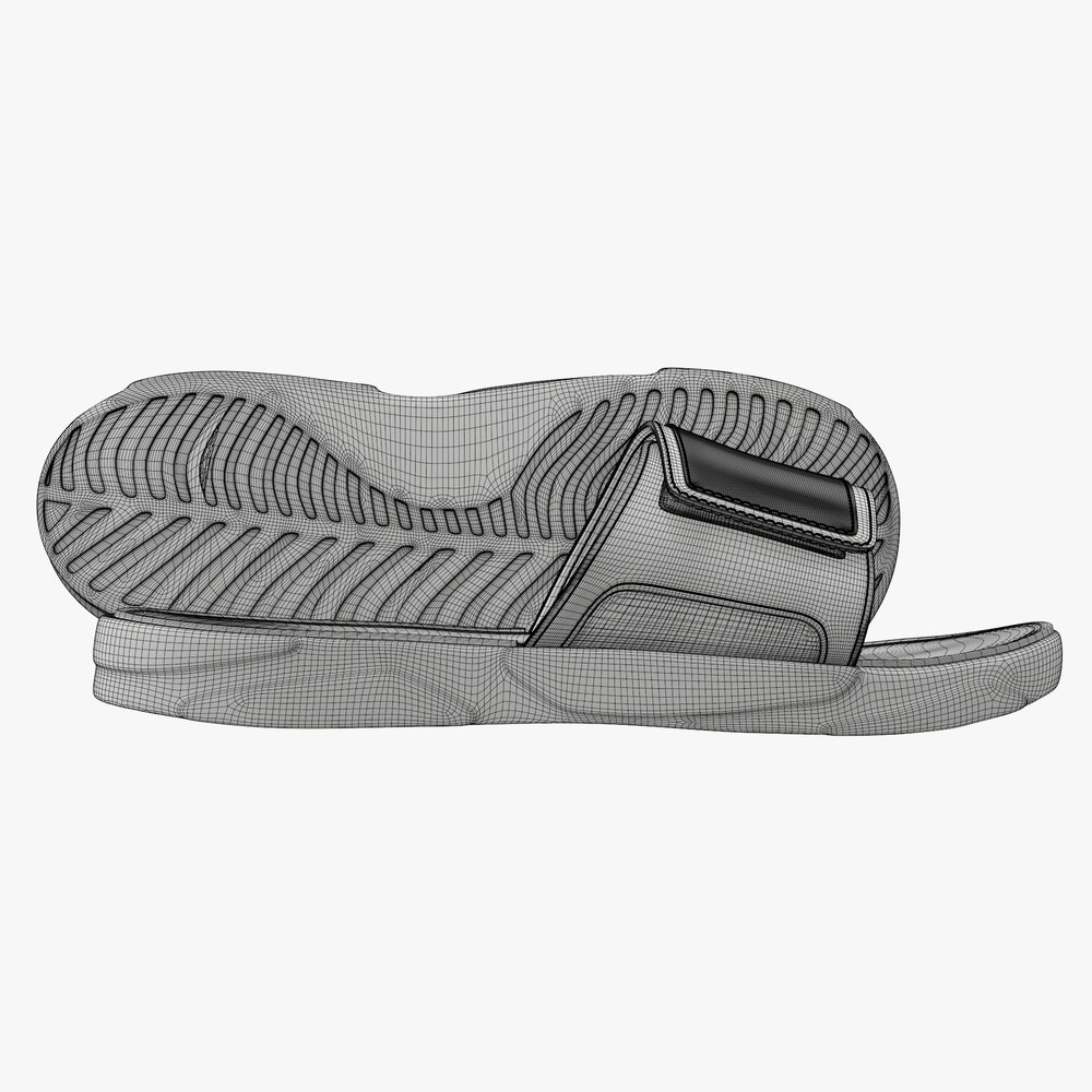 Mens Slides Footwear Sandals 01 V2 3D model - Download Shoes on ...