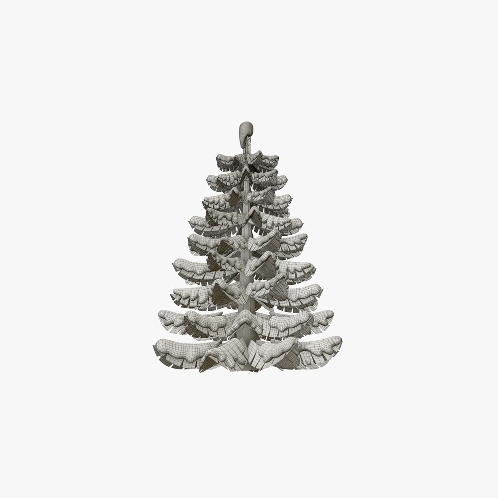 Stylized Fir Tree with Snow Caps 3D model - Download Trees on 3DModels.org