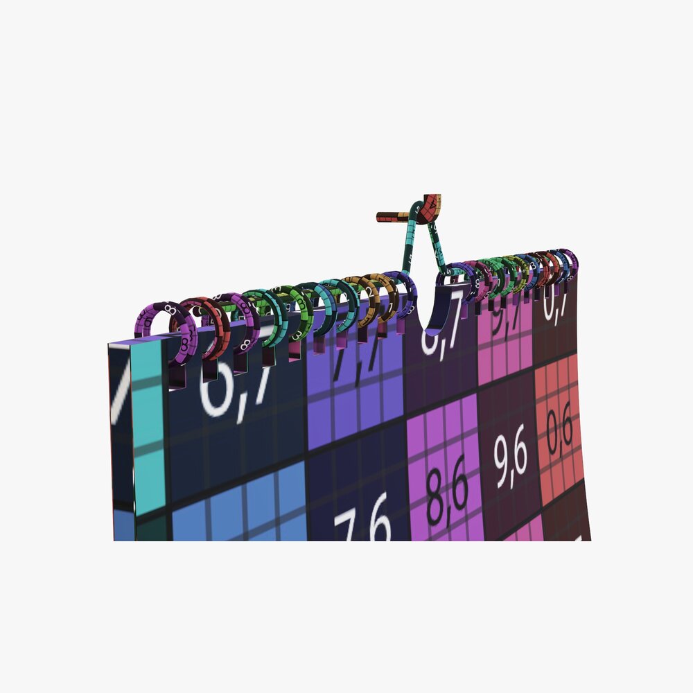 Wall Calendar 02 3D model - Download Stationery on 3DModels.org