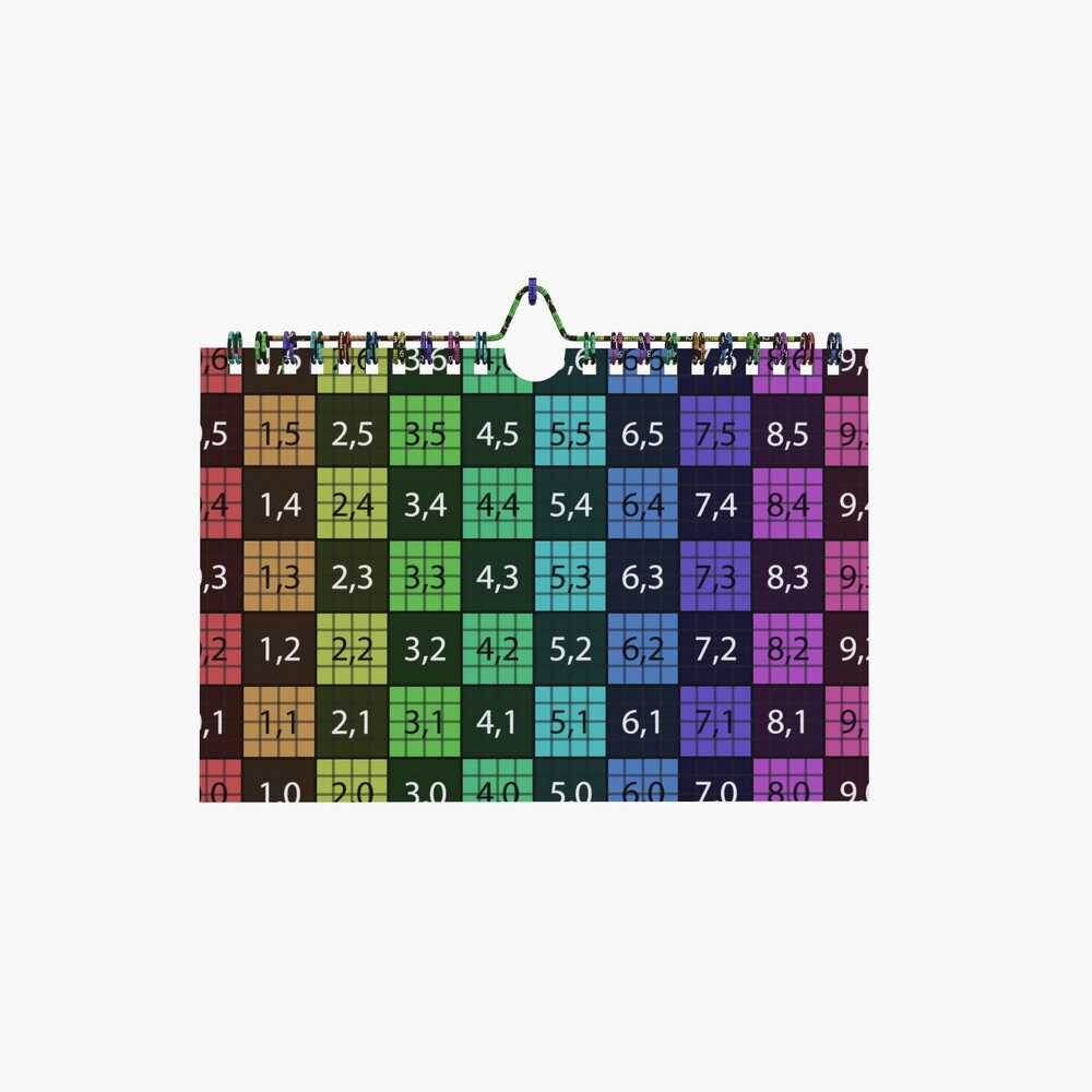 Wall Calendar 04 3D model - Download Stationery on 3DModels.org