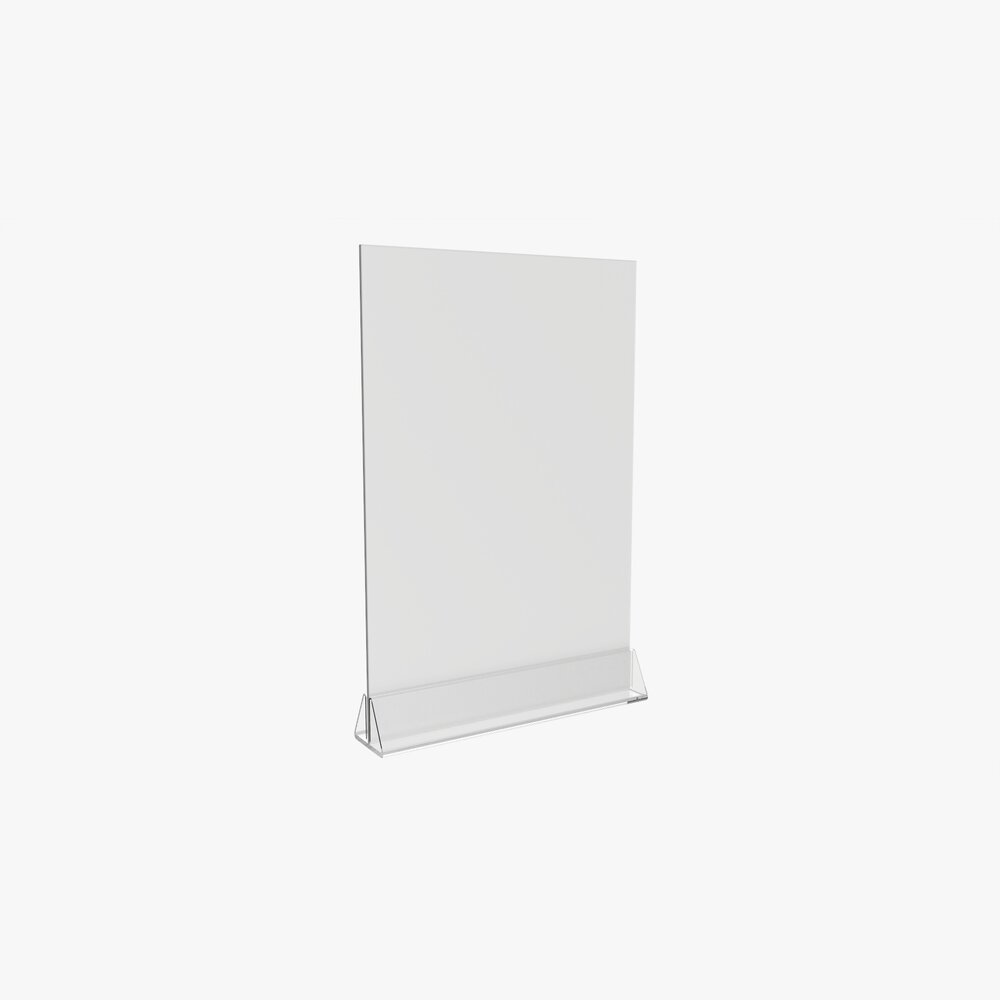 Acrylic Table Talker Mockup 01 3D model - Download Stationery on ...