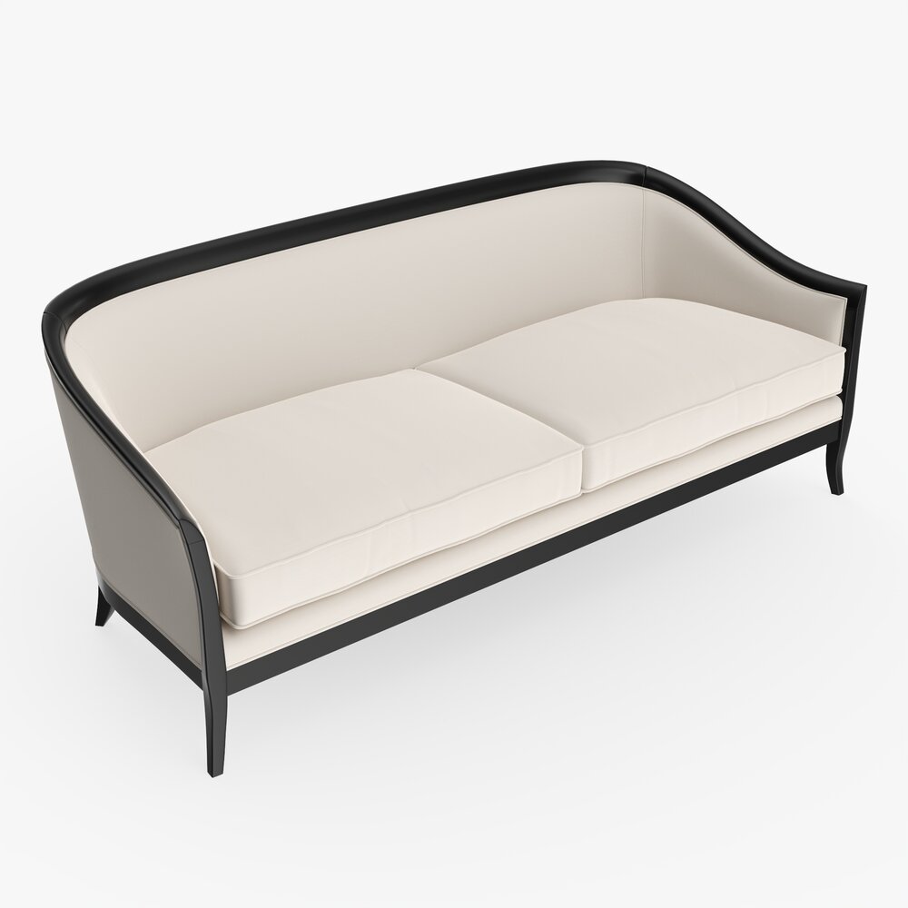 Cabriole Style Sofa 02 3D model - Download Sofa on 3DModels.org