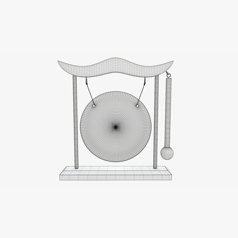 Decorative Table Gong 3D model - Download Decoration on 3DModels.org
